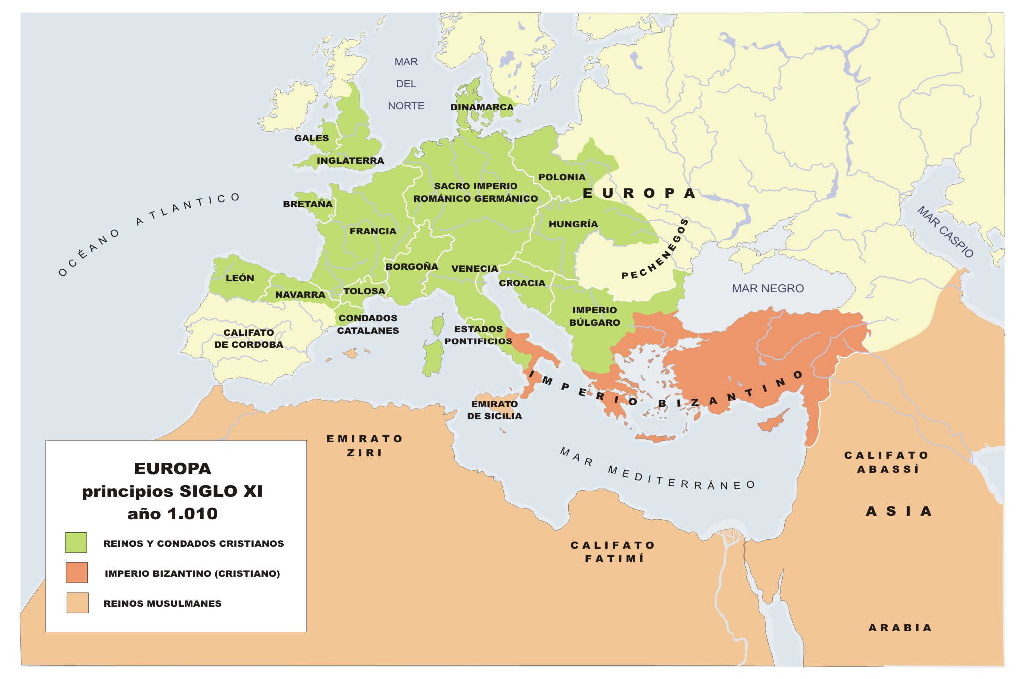 Mapa de Europa en el Siglo XI | juanjoromero.es